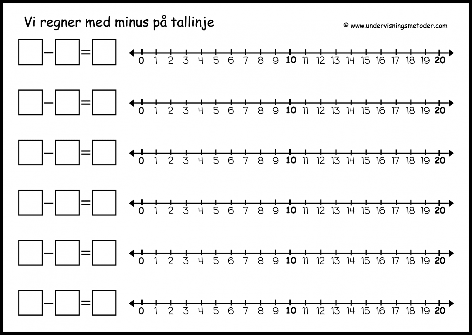 Tall- og mengdeforståelse 0-20 - UNDERVISNINGSMETODER