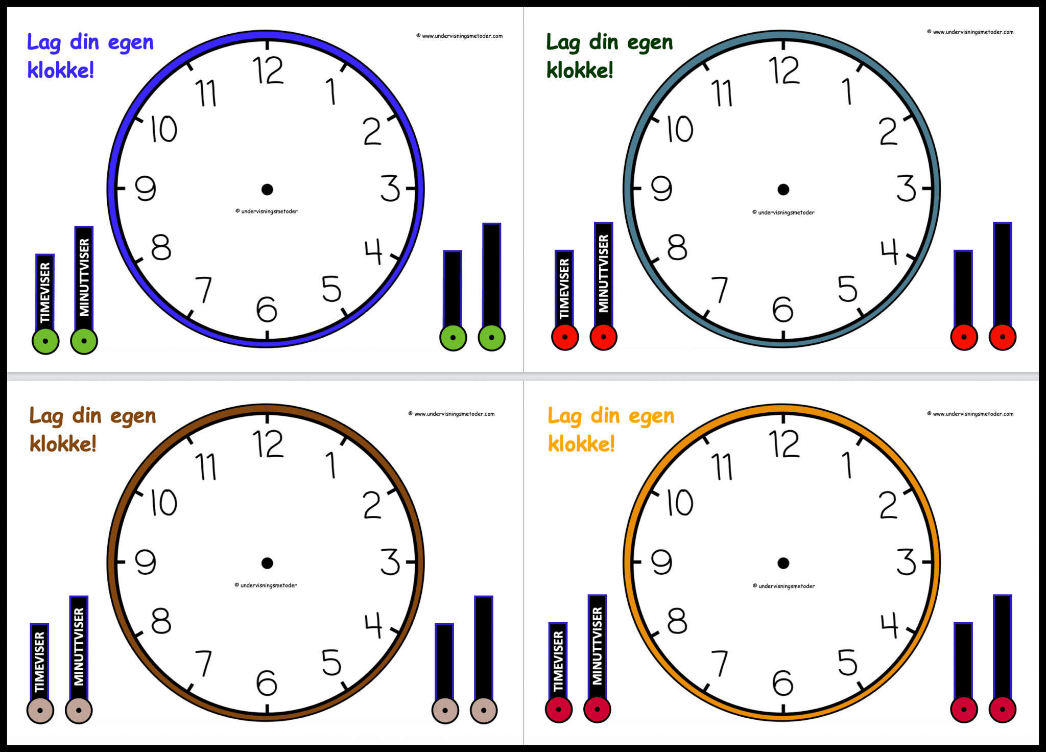 Klokka - UNDERVISNINGSMETODER