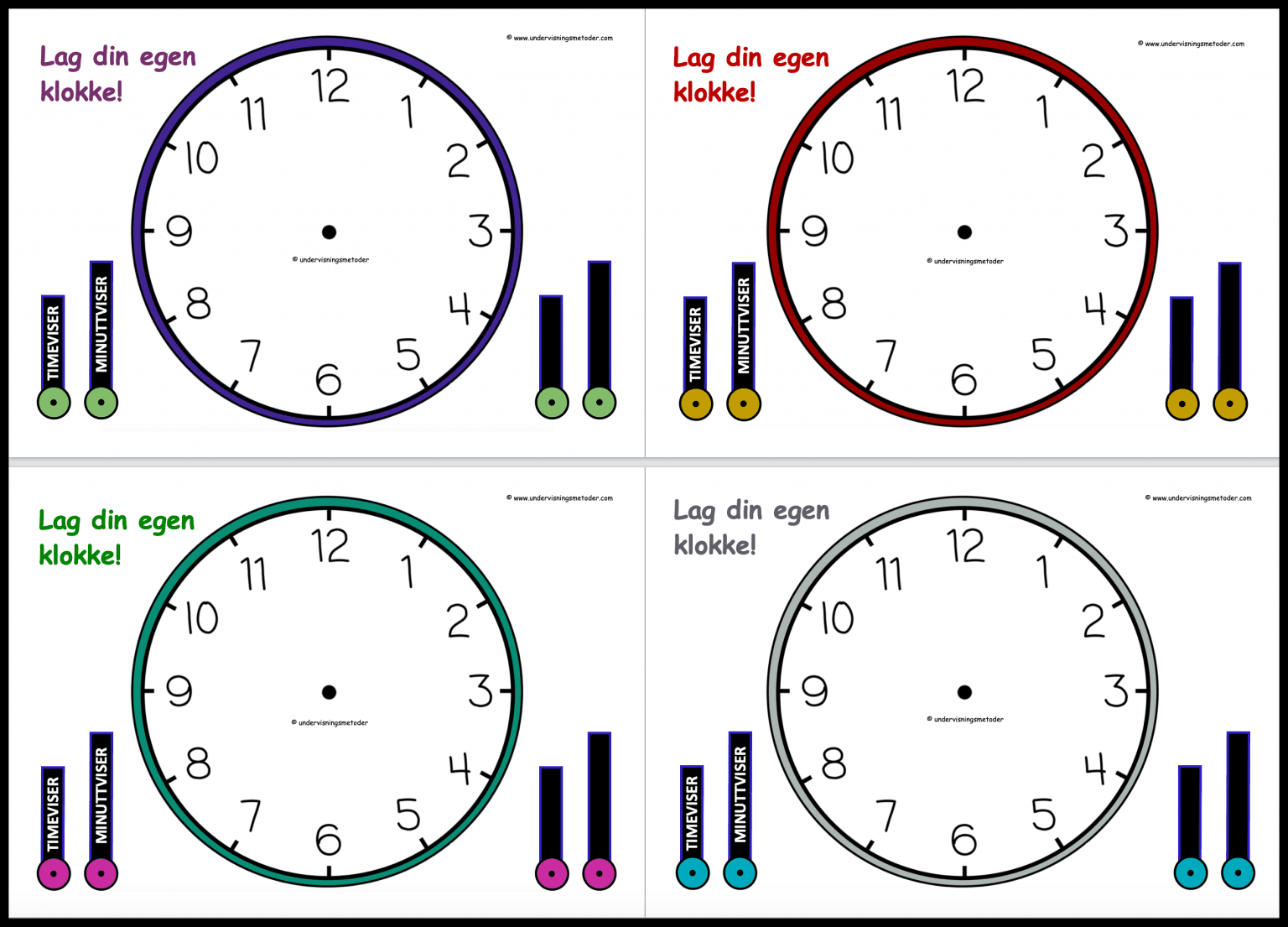 Klokka - UNDERVISNINGSMETODER