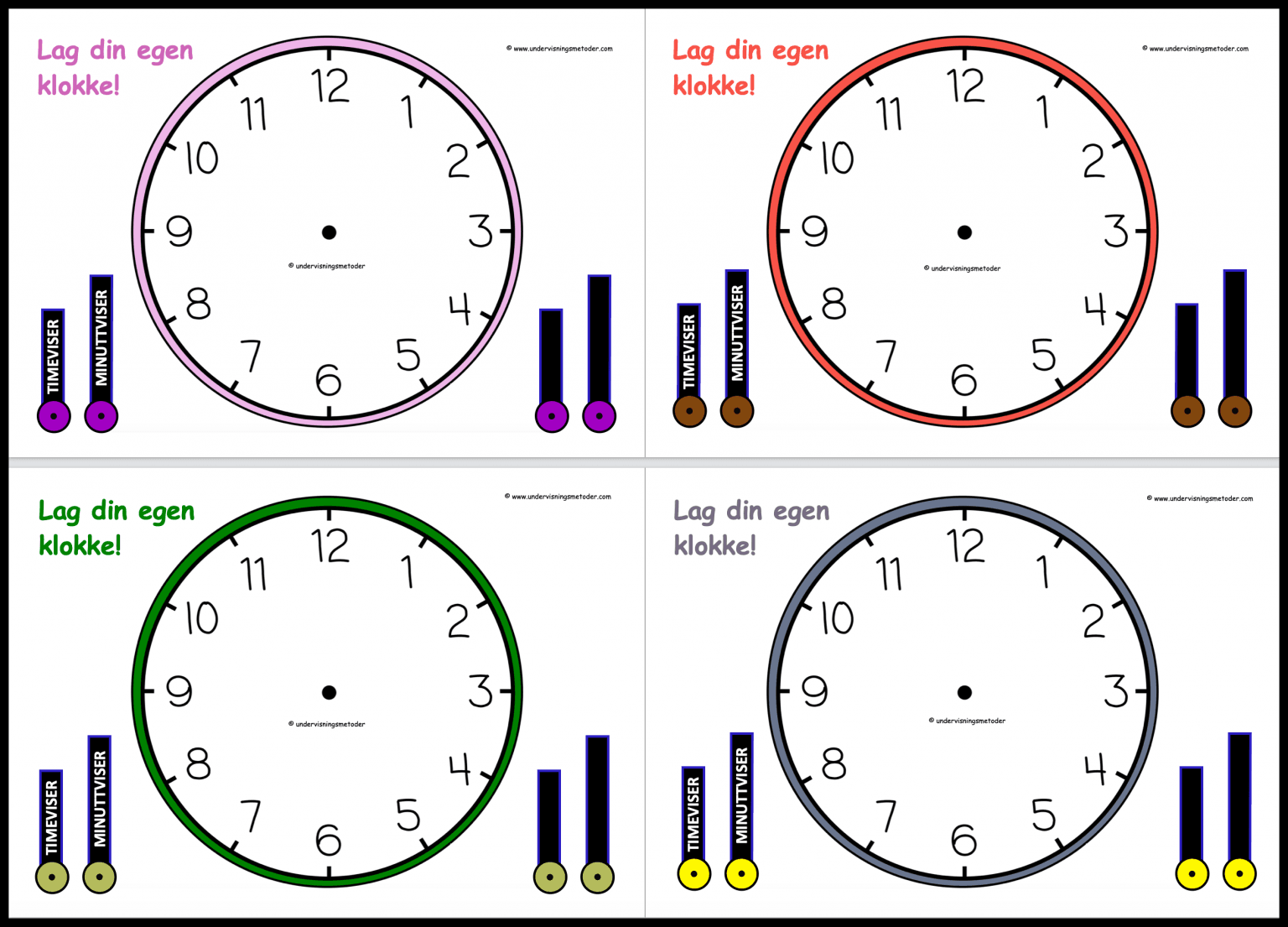 Klokka - UNDERVISNINGSMETODER
