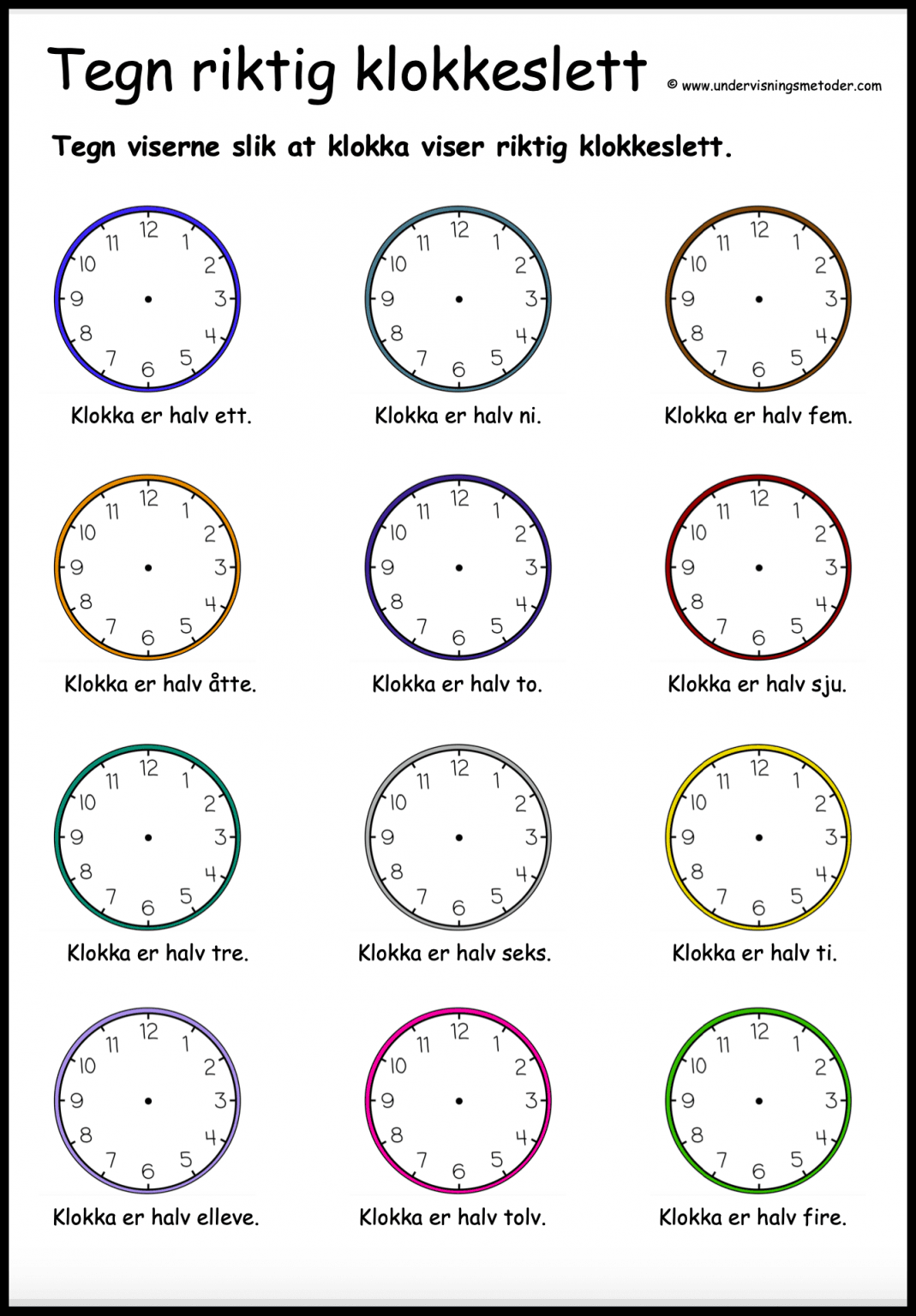 Klokka - UNDERVISNINGSMETODER
