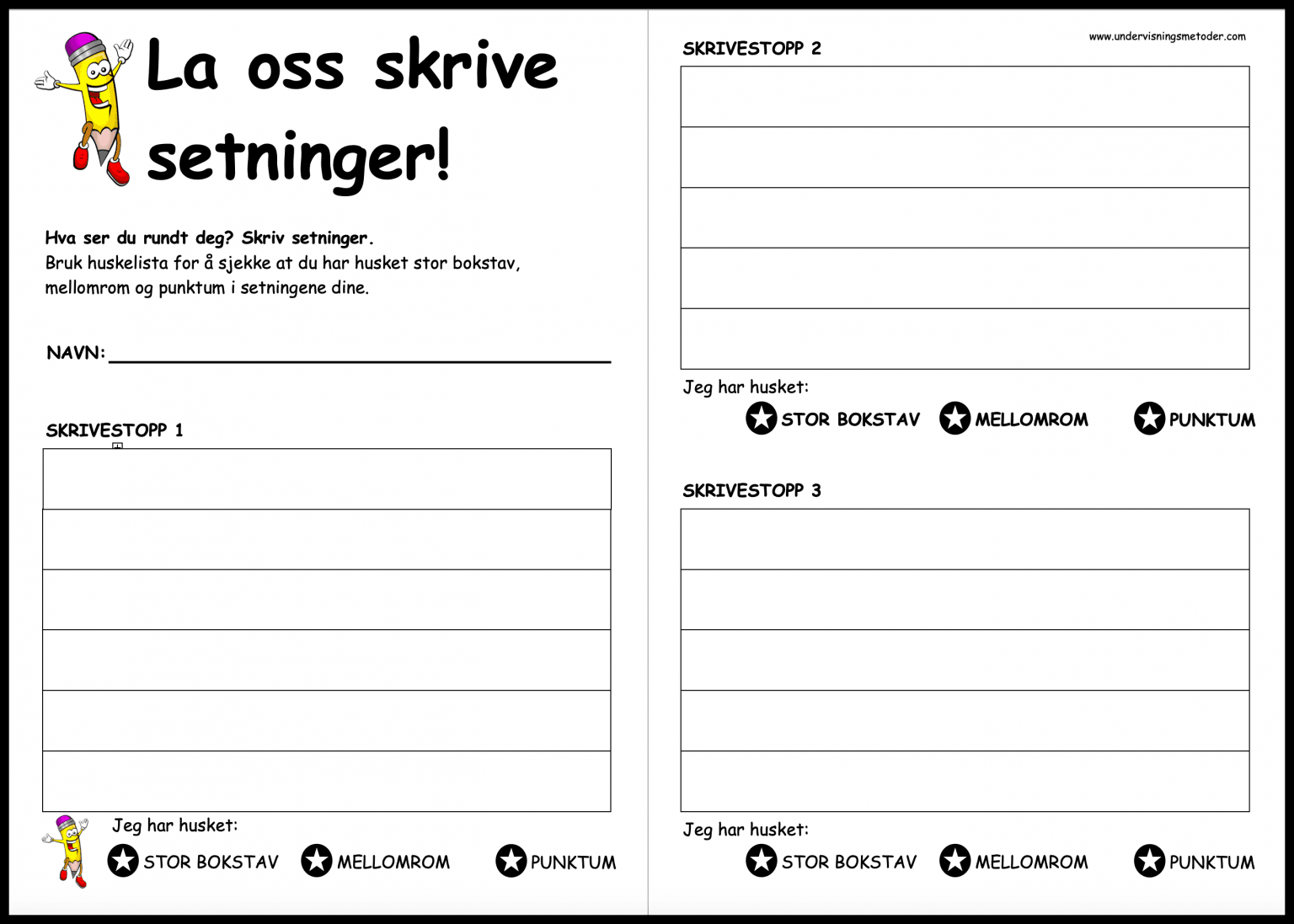 Setninger - UNDERVISNINGSMETODER