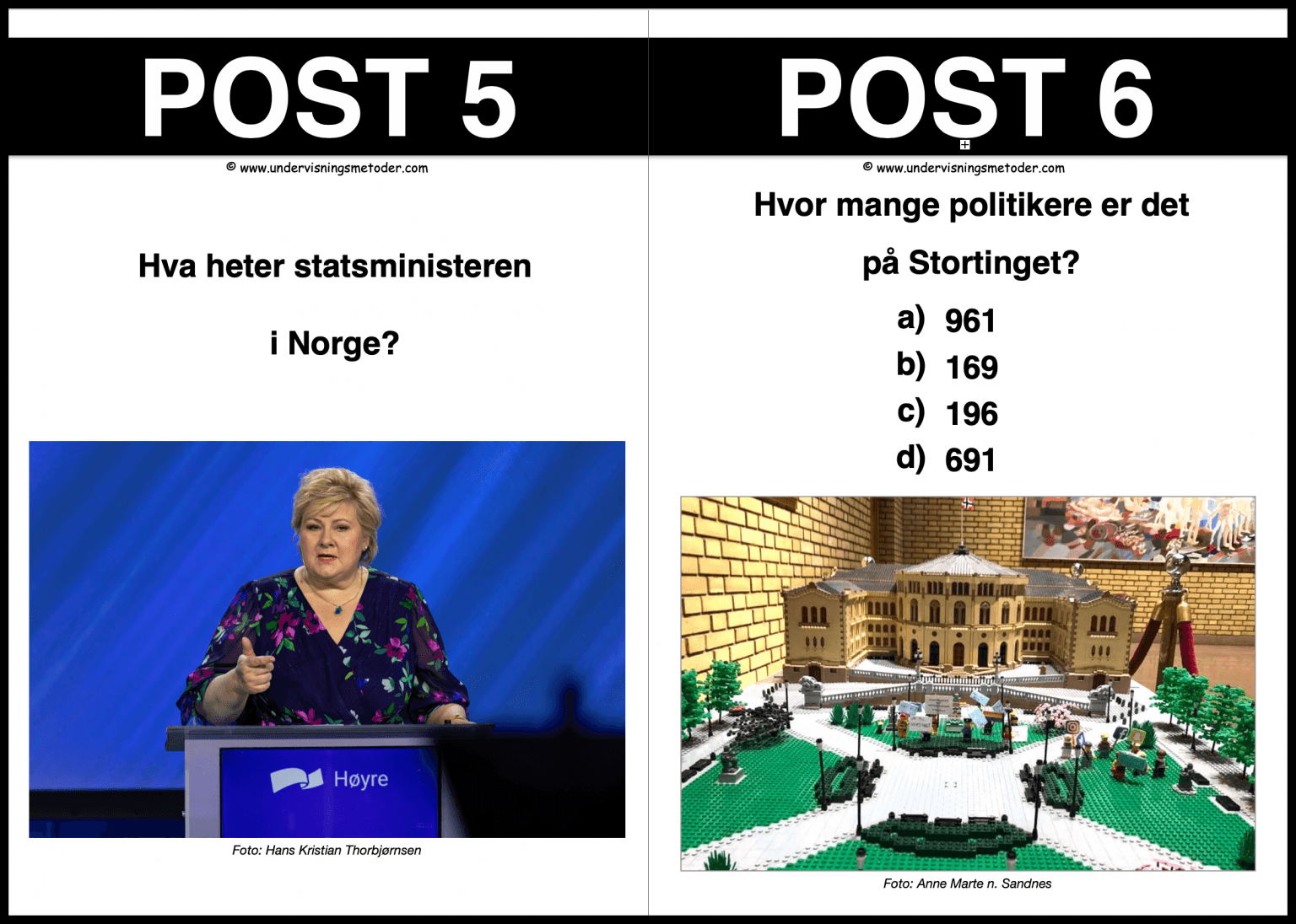 Valg og demokrati - UNDERVISNINGSMETODER