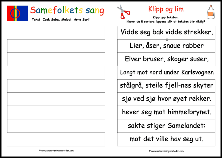Samefolkets dag - UNDERVISNINGSMETODER