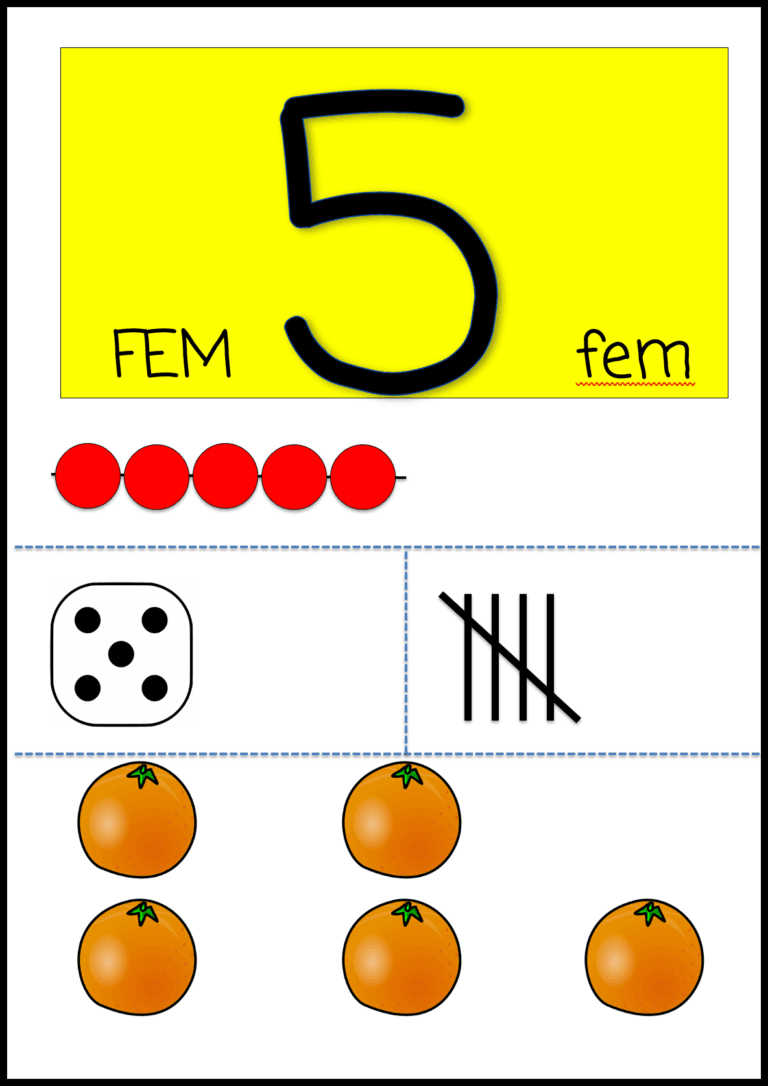 Tall- og mengdeforståelse 0-10 - UNDERVISNINGSMETODER