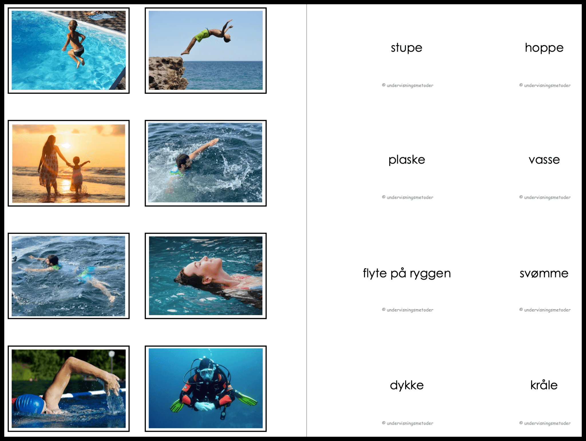 Badetur - UNDERVISNINGSMETODER