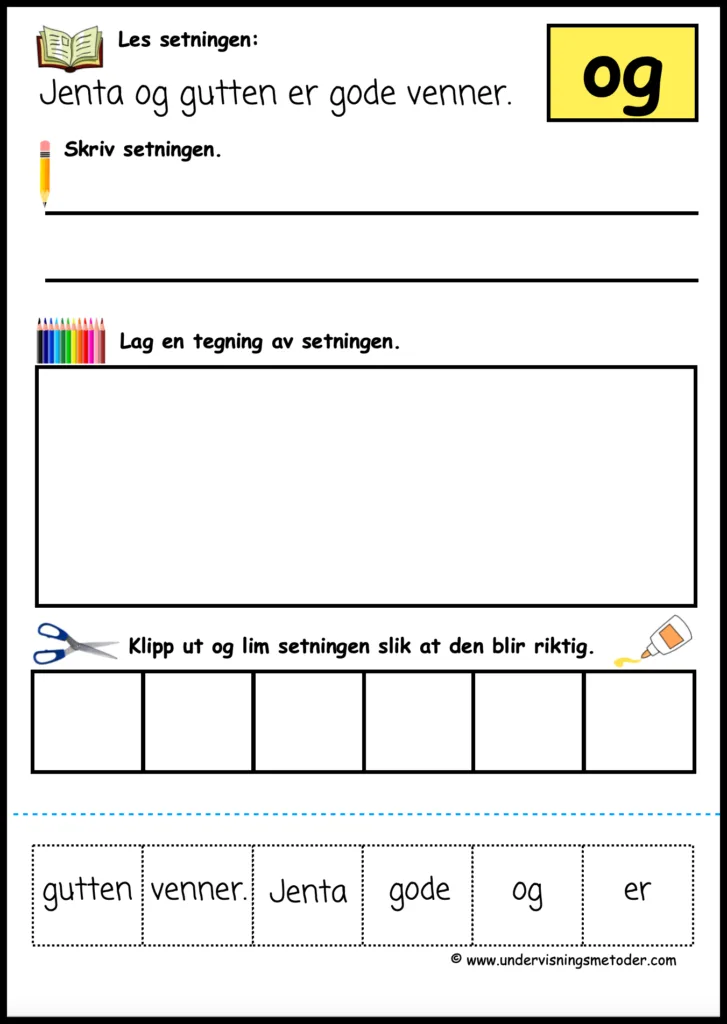 Setninger - UNDERVISNINGSMETODER