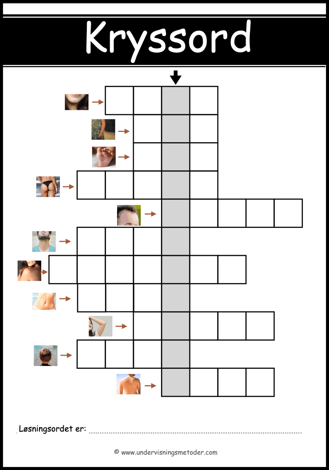 Kroppen, ytre kroppsdeler - UNDERVISNINGSMETODER