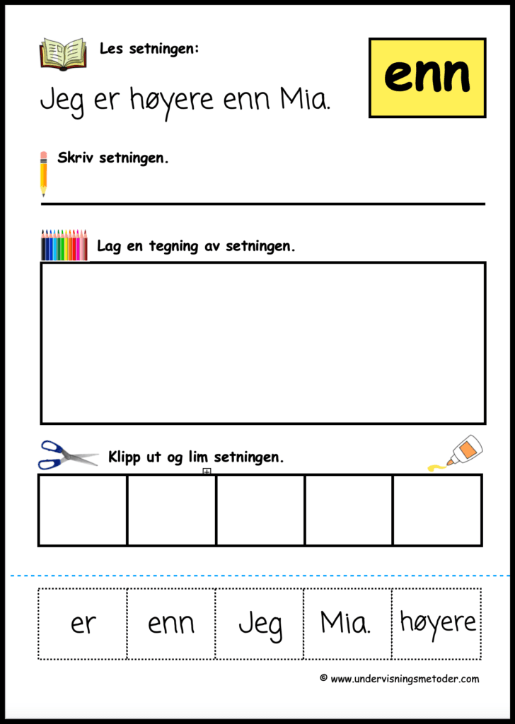 Setninger - UNDERVISNINGSMETODER