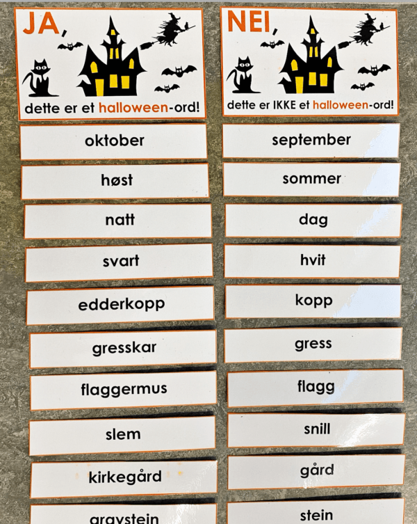 HALLOWEEN: Ordlister, powerpointer, aktiviteter, leker og mye mer ...