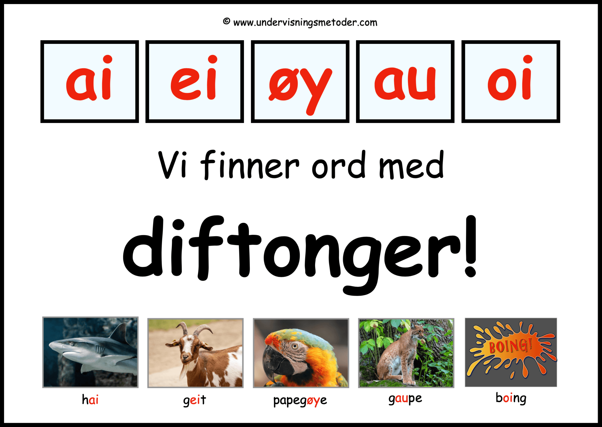 Diftonger - UNDERVISNINGSMETODER