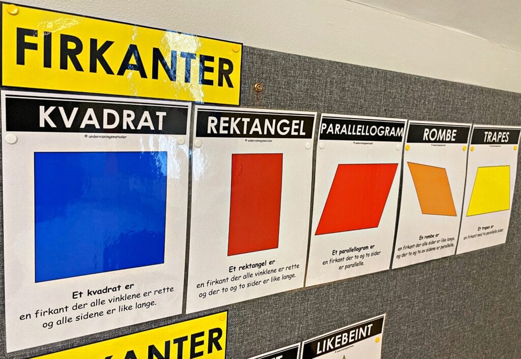 SPRÅKVEGG, geometri - UNDERVISNINGSMETODER