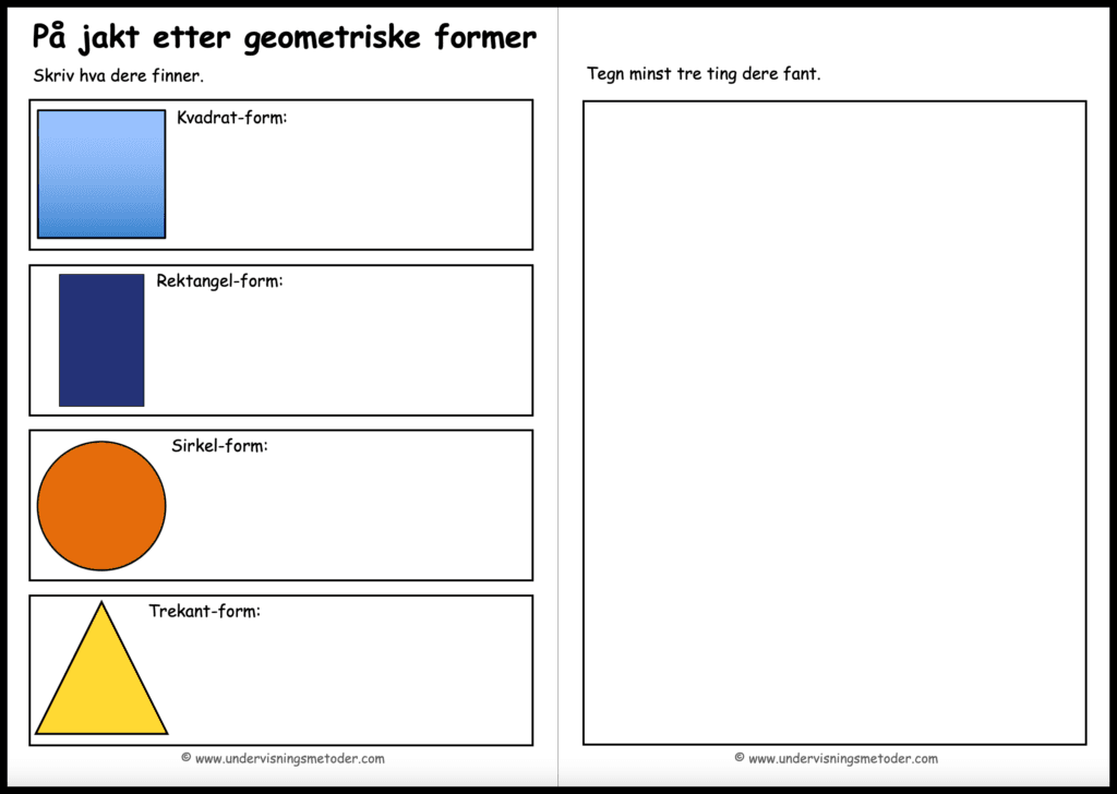 Geometri - UNDERVISNINGSMETODER