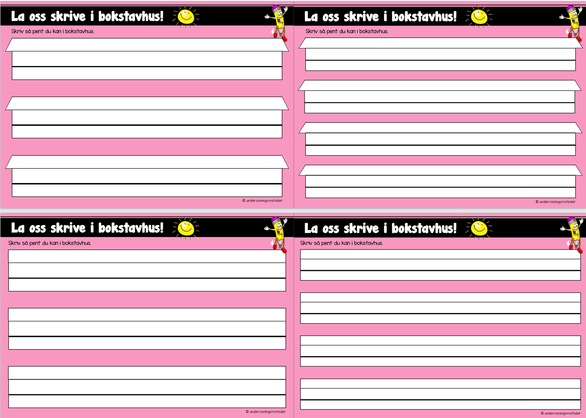 Skriveopplæring - UNDERVISNINGSMETODER
