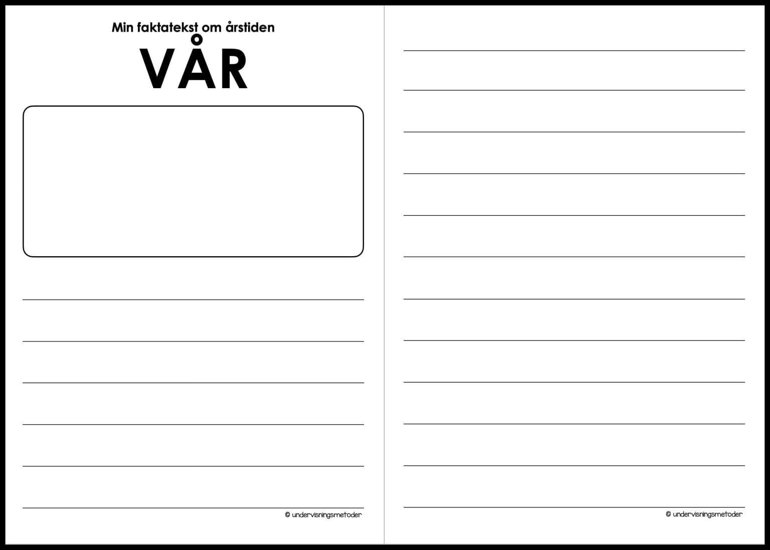 Vår - UNDERVISNINGSMETODER