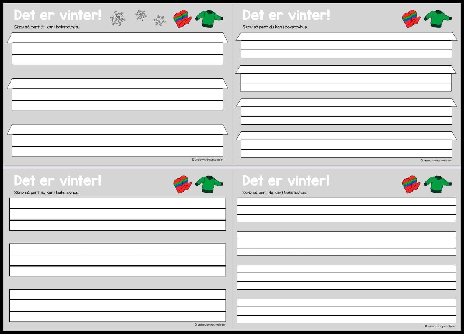 Vinter - UNDERVISNINGSMETODER