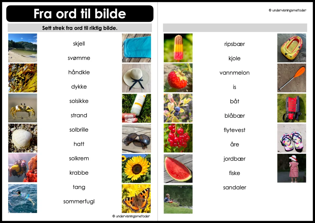 Sommer - UNDERVISNINGSMETODER