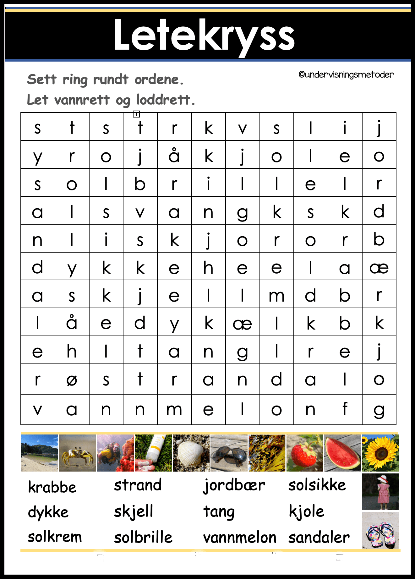 Sommer - UNDERVISNINGSMETODER