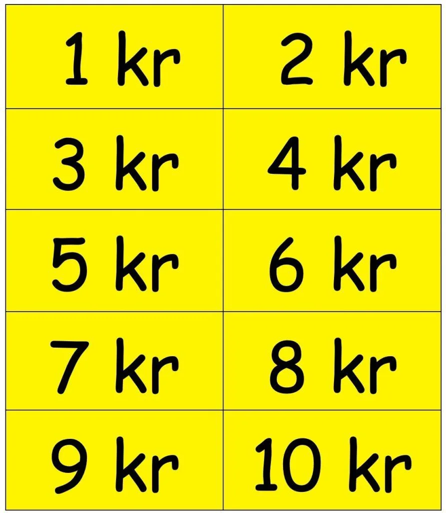 Tall- og mengdeforståelse 0-10 - UNDERVISNINGSMETODER