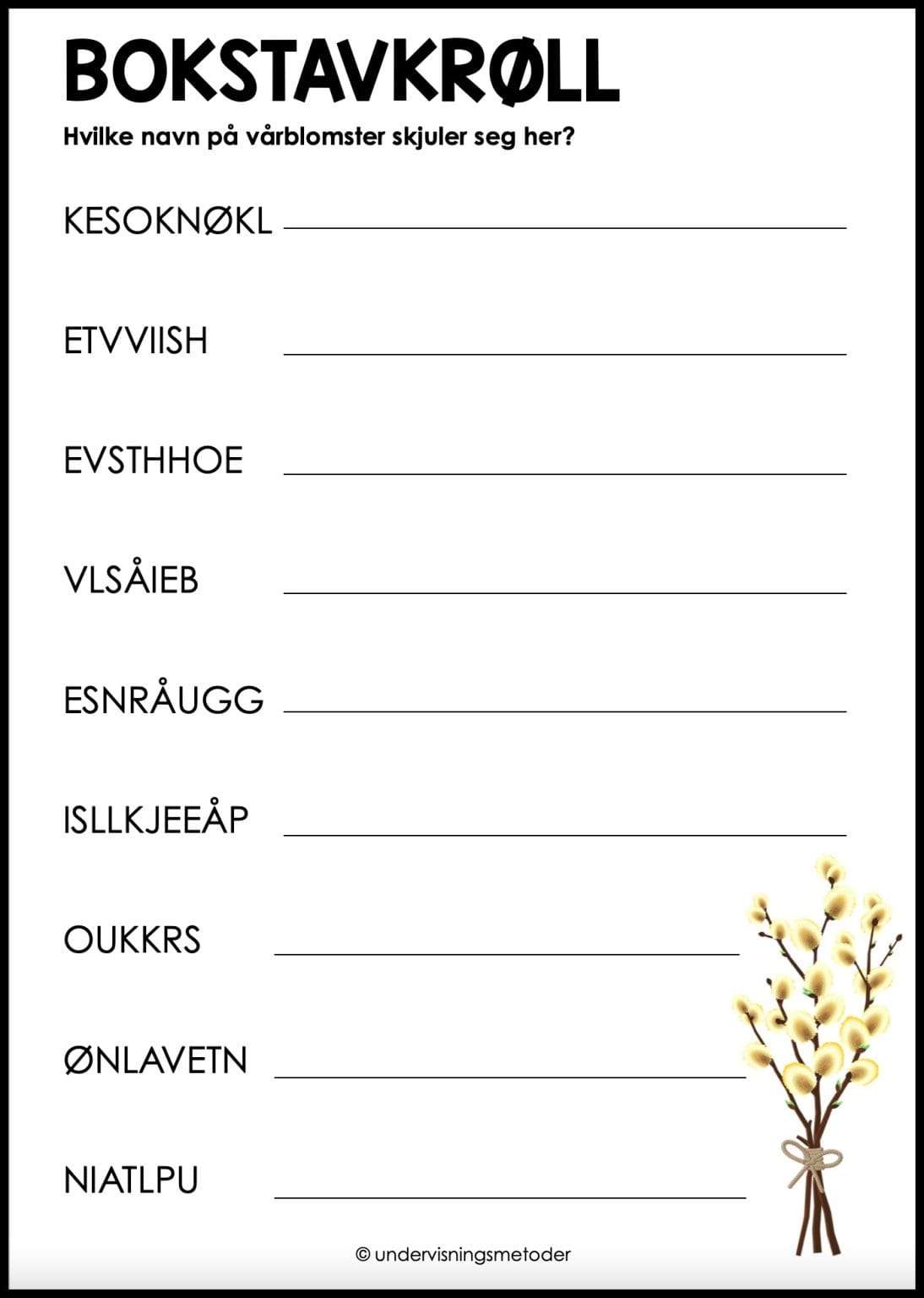 Vårblomster - UNDERVISNINGSMETODER