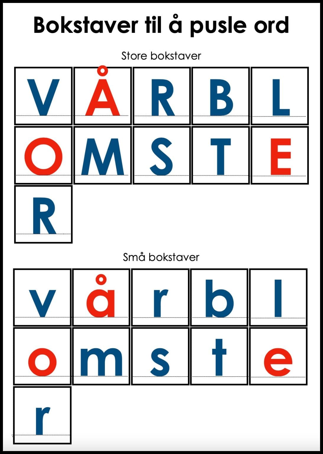 Vårblomster - UNDERVISNINGSMETODER