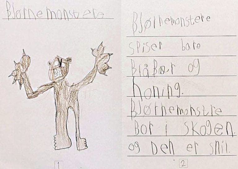 Monsterleksikon. Skriveglede og fantasi, hånd i hånd - UNDERVISNINGSMETODER
